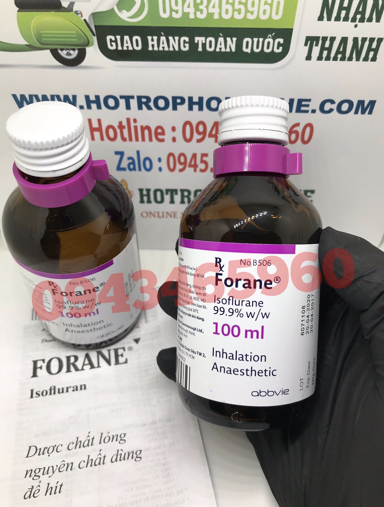 Bán thuốc mê dạng hít forane 100ml Isoflurane Tphcm
